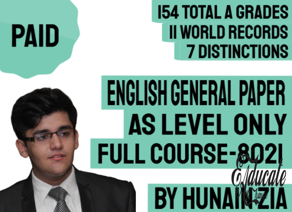 English Language (9093) | AS LEVEL | Full Scale Course – Educate A Change
